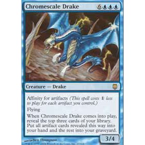 MTG : Chromescale Drake - 5DN Heavily Played - Rare MTG Blue Drake ...