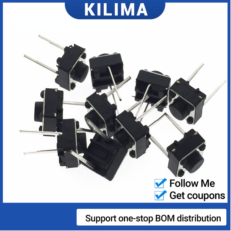 20Pcs 2-Pin Tactile Switch Momentary Tact 6x6x4.3/5/6/7/8/9/10mm 6*6*4 ...