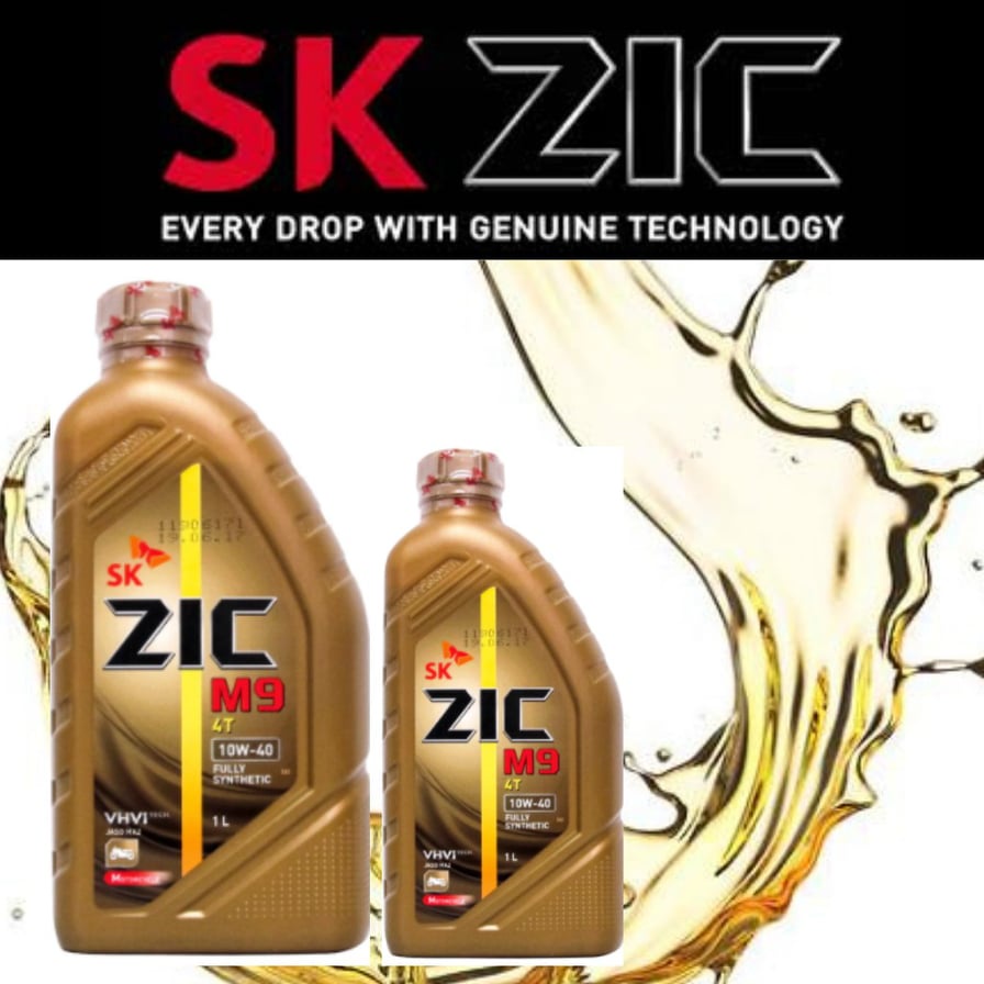 SK ZIC M9 4T SAE 10W-40 FULLY SYNTHETIC MCO 1L/800ml | Shopee Philippines