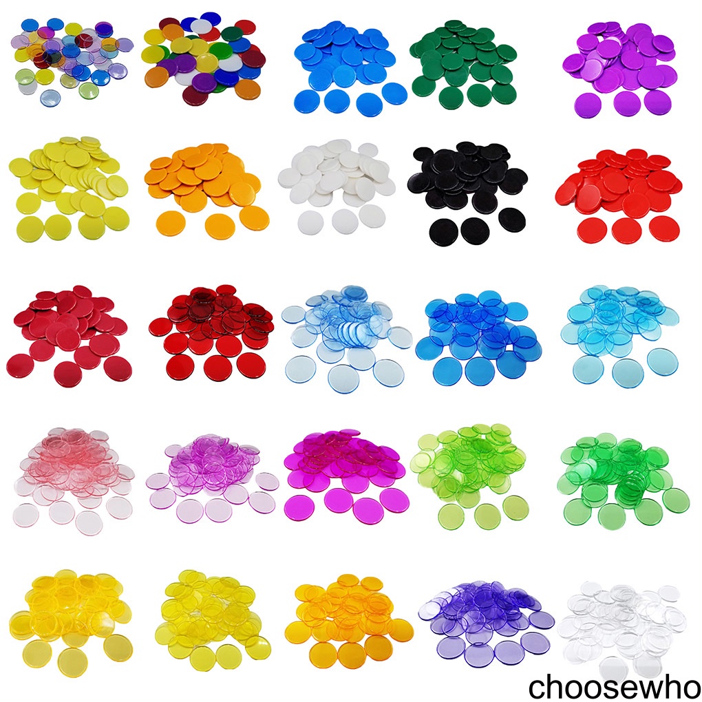 100PCS/Set Plastic 19mm Chips Multi Color Markers Fun Family Club ...