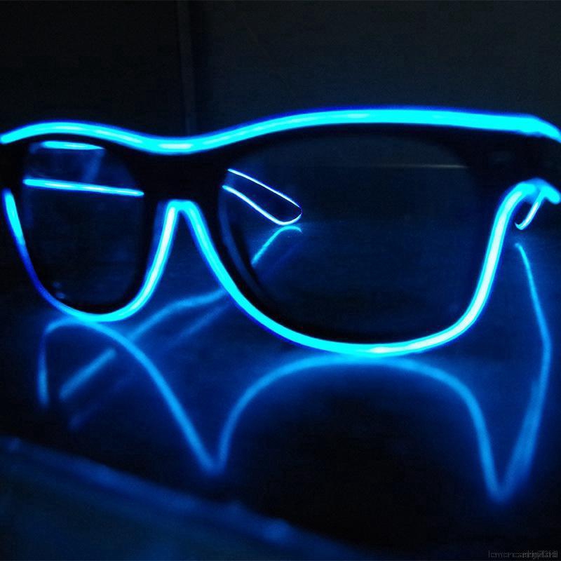 LED Glow Sunglass Glasses Fashion Neon Light Up Glow Rave Costume Party ...