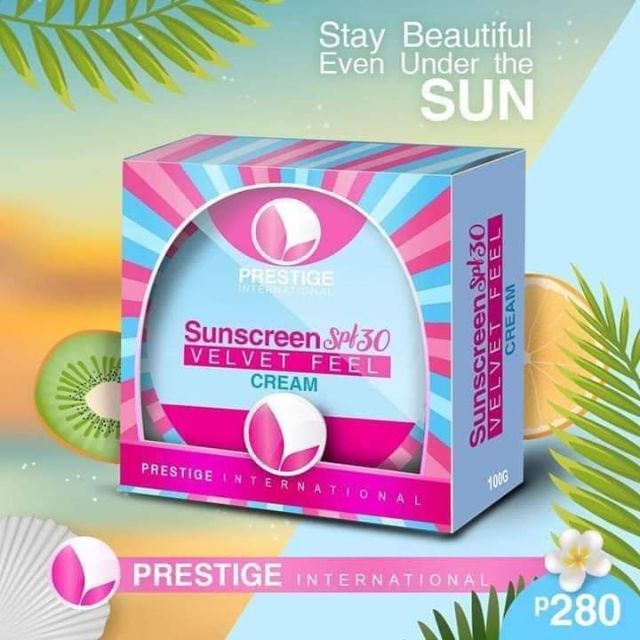 Prestige Sunscreen Velvet Cream 100g | Shopee Philippines