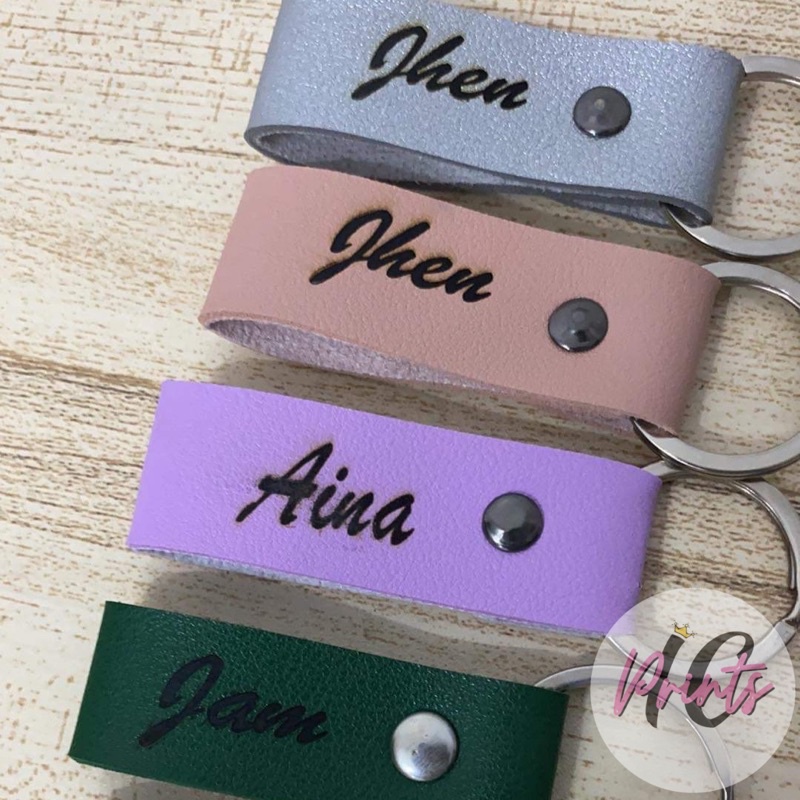 Customized Leather Keychain (laser engraved) | Shopee Philippines