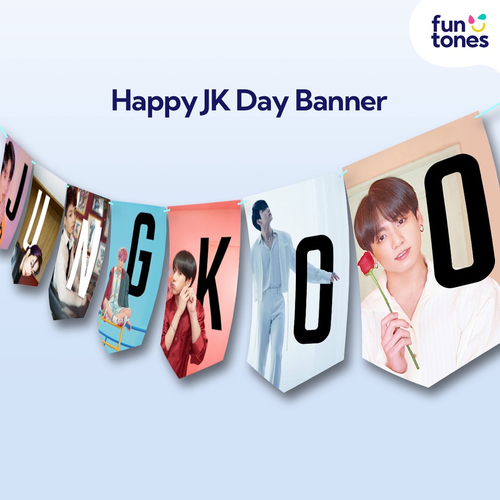 BTS Jungkook Bunting Birthday Banner / Happy Junkook Day Banner ...