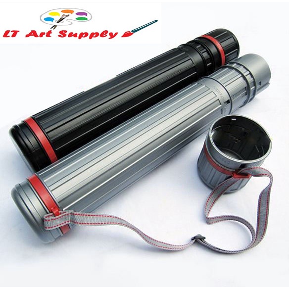 Drawing Tube Blueprint Case Telescoping Art Tube Large Plastic Black ...