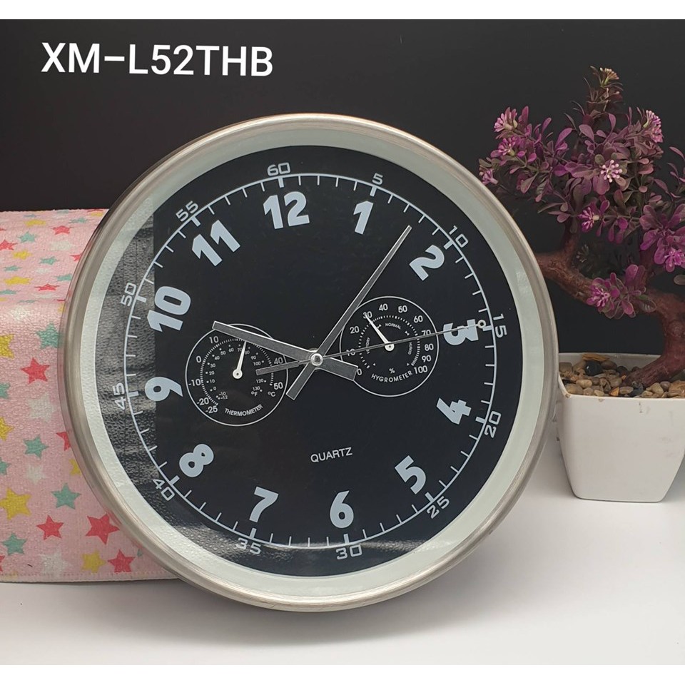 Round Wall Clock ( XM-L52THB ) | Shopee Philippines