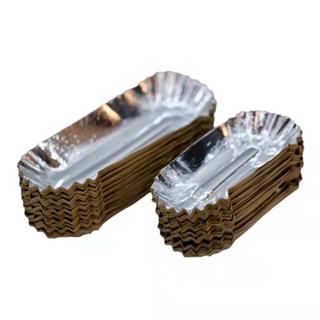 Paper Plates Silver Kikiam / Takoyaki / Hotdog / Fishball / Siomai ...