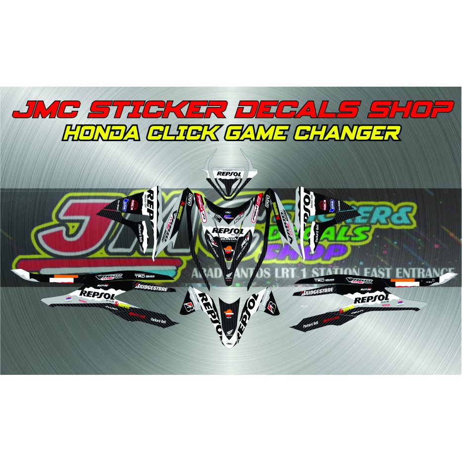 Honda Click V2 Decals (Repsol Black Edition) | Shopee Philippines
