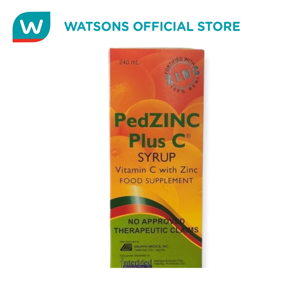 PEDZINC PLUS C Vitamin C with Zinc Syrup 240mL | Shopee Philippines