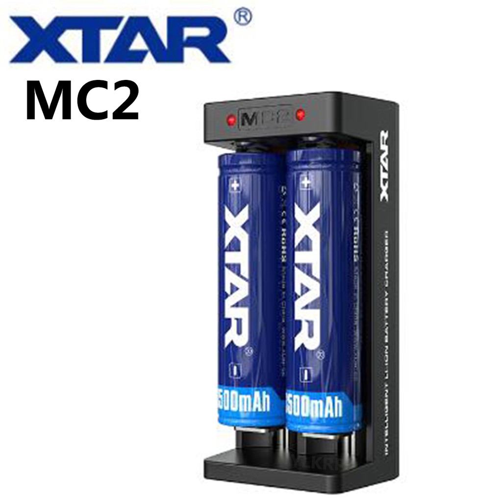 XTAR MC2 Battery Charger Universal 3.6V/3.7V for 18650 14500 16340 ...