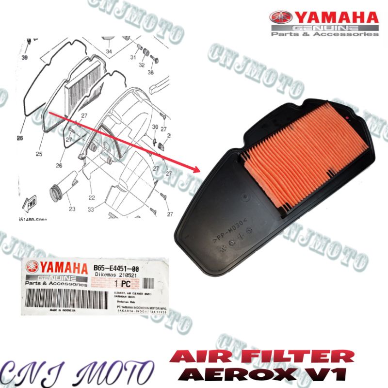 AEROX V1 AIR FILTER GENUINE | Shopee Philippines