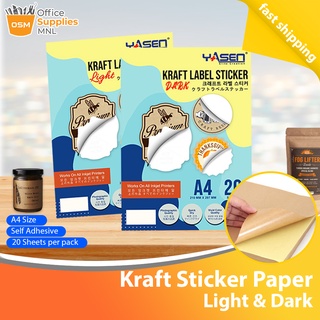 Yasen Printable Label Sticker Paper Glossy | Matte A4 150GSM ...