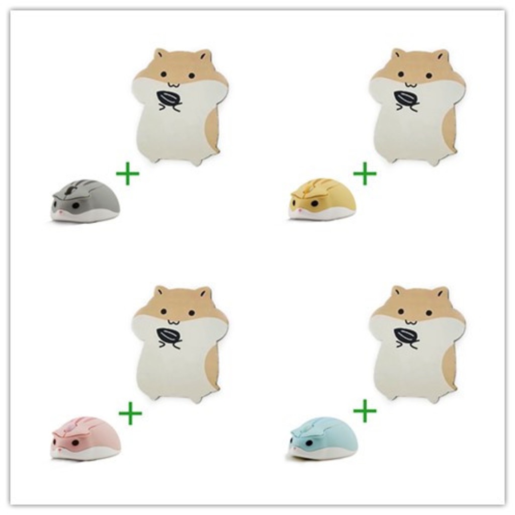 Cute Animal Hamster Shape USB Lovely Cordless Mouse 3D Wireless Mouse ...