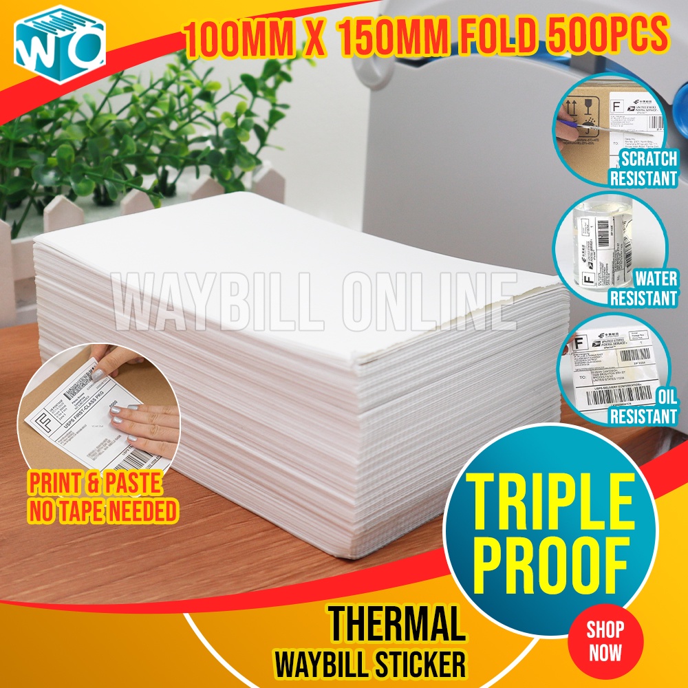 Waybill sticker A6 100*150 Fold 500pcs-Officom Label paper Sticker ...