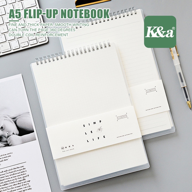 K&A B5 Notebook With Garter Styled 3 Options Line Blank Grid | Shopee ...