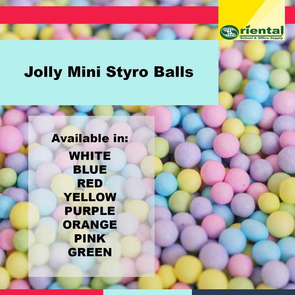 Jolly Mini Styro Balls / Beads - White and Colored Styrofoam Ball ...
