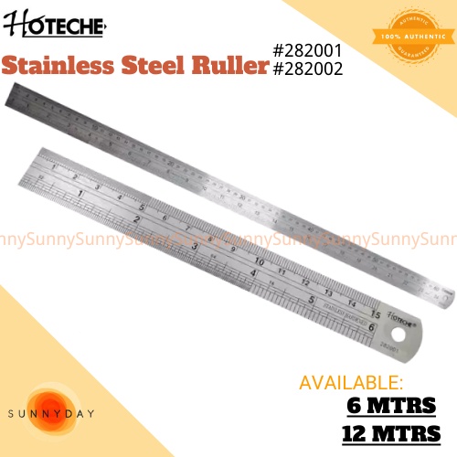 HOTECHE STAINLESS STEEL RULLER 6"/12" | Shopee Philippines
