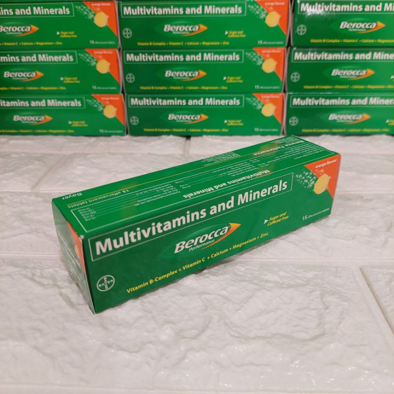 Berocca Performance Multivitamins and Mineral B-Complex Vitamin C ...