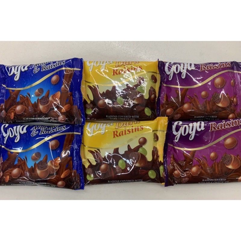 GOYA ALMONDS & RAISINS COVERED WITH MILK CHOCOLATE 37GRAMS | Shopee ...