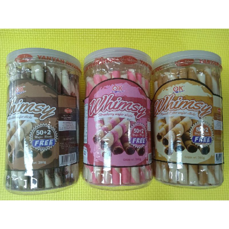whimsy, flavors: chocolates, strawberry, peanut 380g | Shopee Philippines