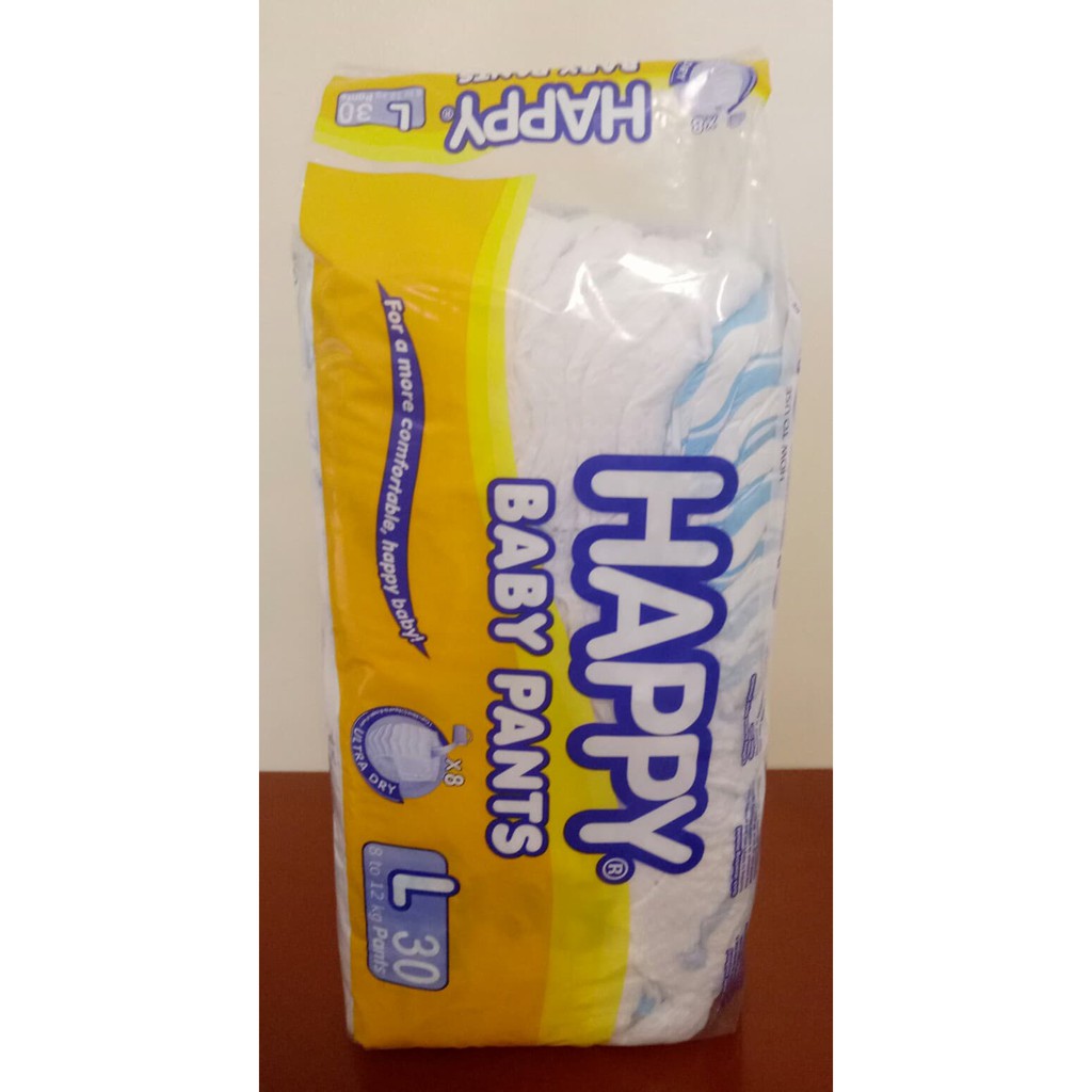 HAPPY BABY PANTS LARGE DIAPER x30pcs | Shopee Philippines