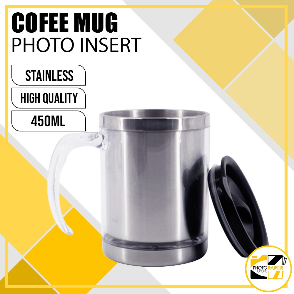 Customized Coffee Mug Photo Insert Stainless 450 mL | Shopee Philippines