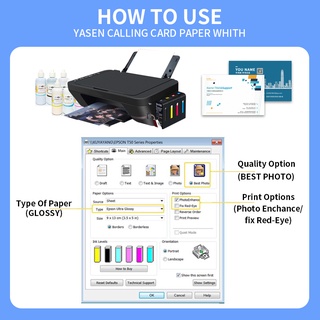 Calling Card Paper White 220/250Gsm A4 Double Side Paper Matte 50Sheets ...