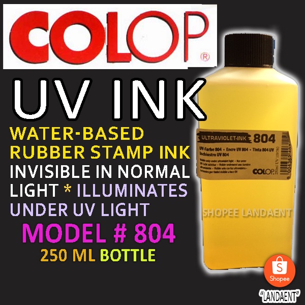 Colop Ultraviolet (UV) ink (Model No. 804) for rubber stamps | Shopee ...