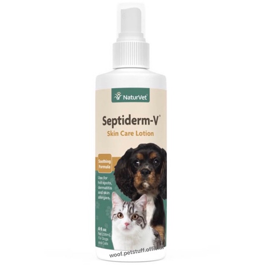 Naturvet: Septiderm - V Skin Care Lotion Spray for Dogs and Cats (236ml ...