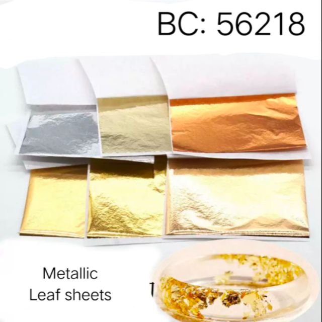 Gold Metallic leaf sheet 5s | Gold leaf | Silver Leaf | Copper ...