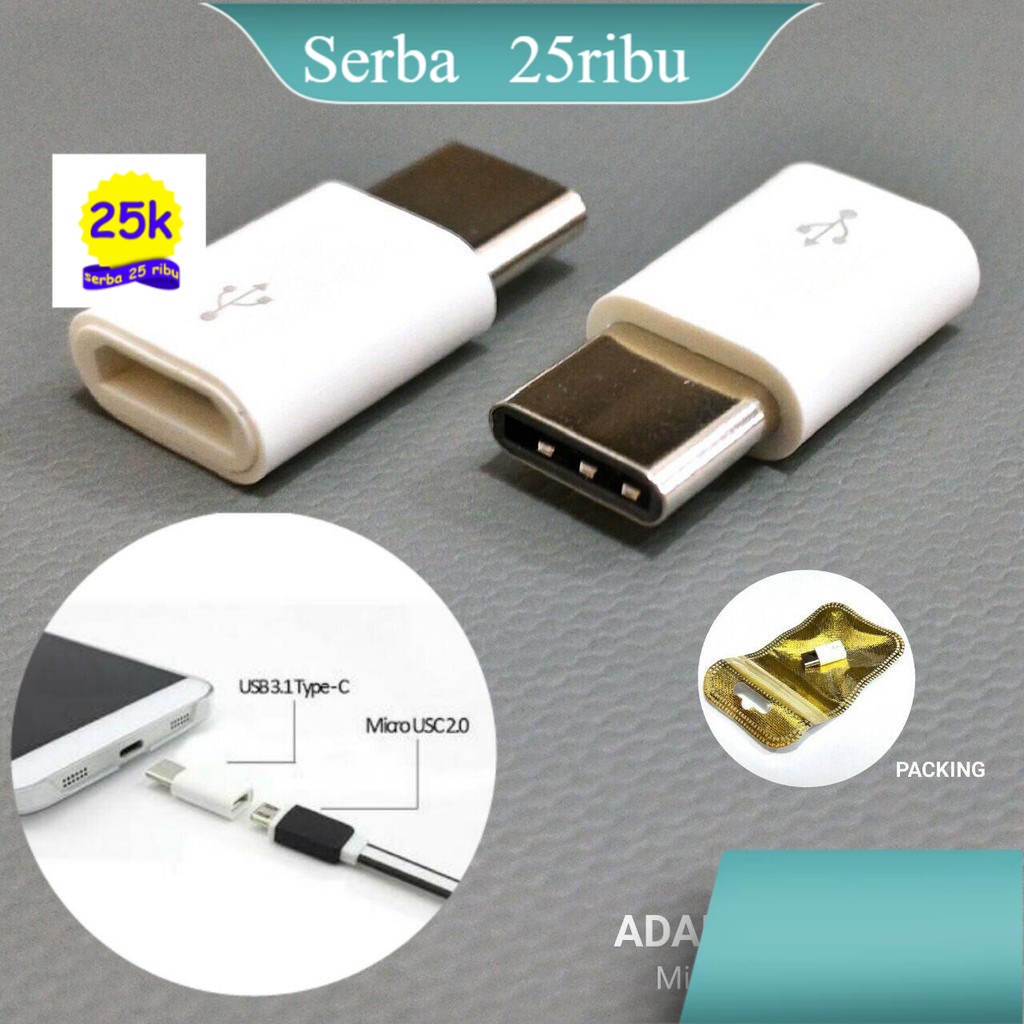 Micro C to Type C Male to Female Converter Adapter For Regular HP Type ...