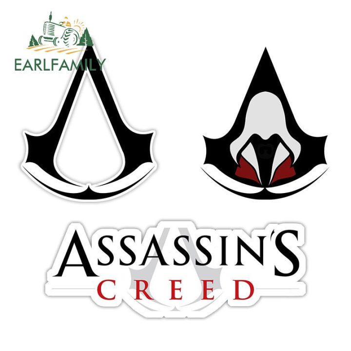 EARLFAMILY 13cm Assassins Creed Logo Car Stickers Creative Sunscreen ...