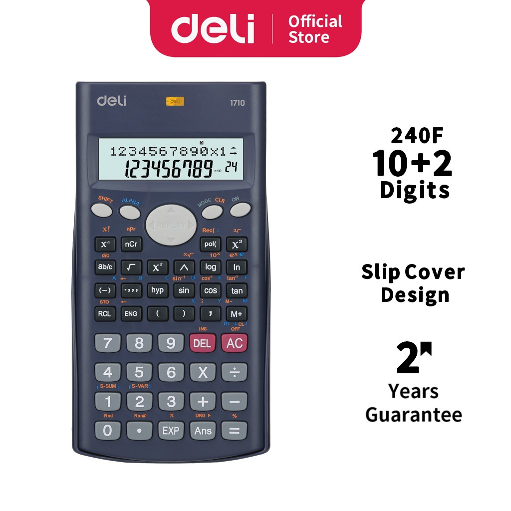 Deli Scientific Calculator 240 Functions 1710 | Shopee Philippines Deli Scientific Calculator 240 Functions 1710 | Shopee Philippines