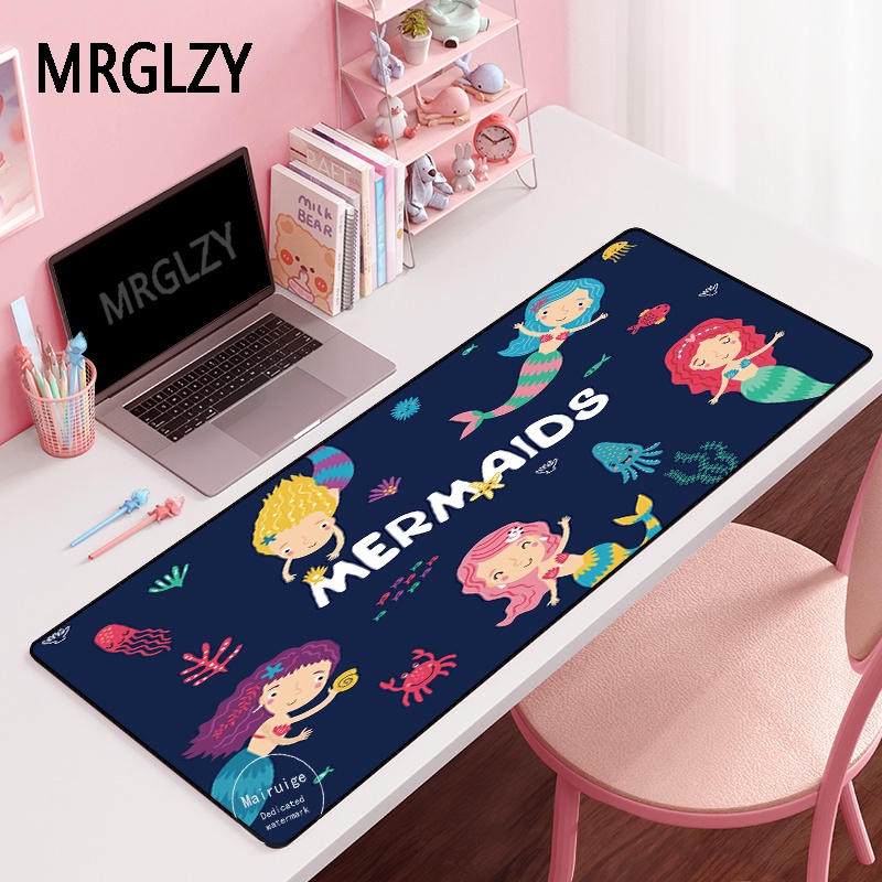 Kawaii Mermaid Large Gamer Multi-size Cute Mouse Pad XXL Long MousePad ...