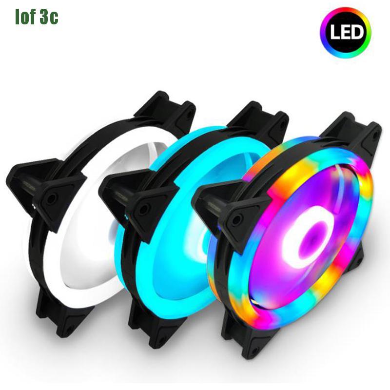 〔lof+3c〕120mm rgb case fan cooler pc cooling case fans 3pin 4pin led ...