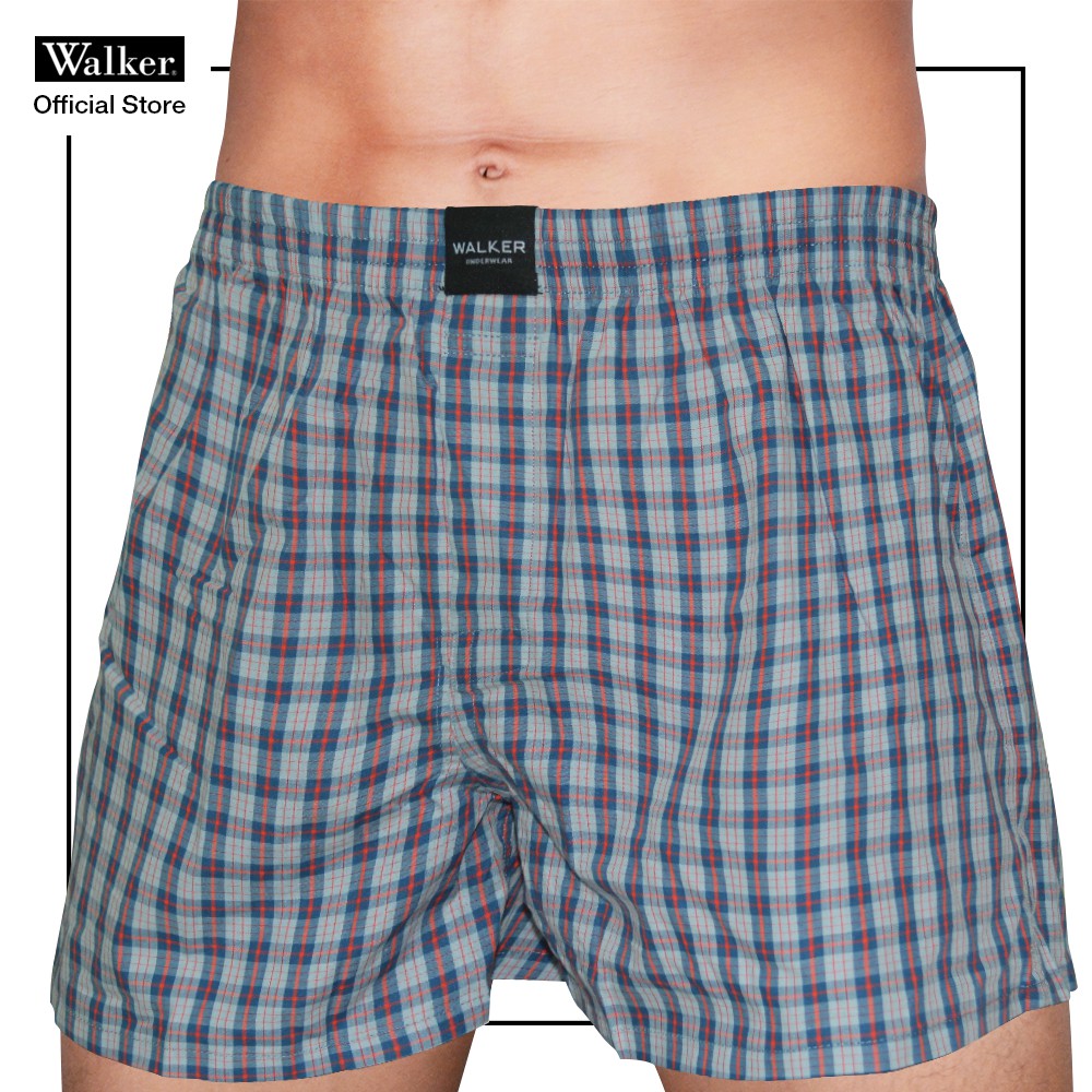 Walker Boxer Checkered Shorts Premium Cotton Comfort (Single Pack ...