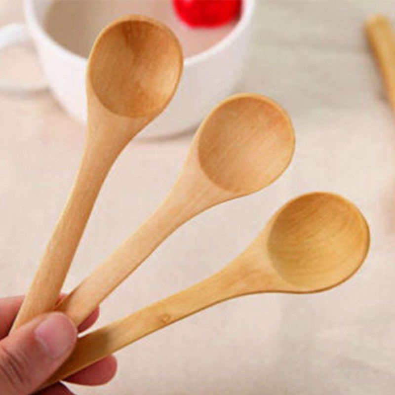 WOODEN SPOON BAMBOO FOR COFFEE MATCHA TEA SUGAR AESTHETIC 1PC | Shopee ...