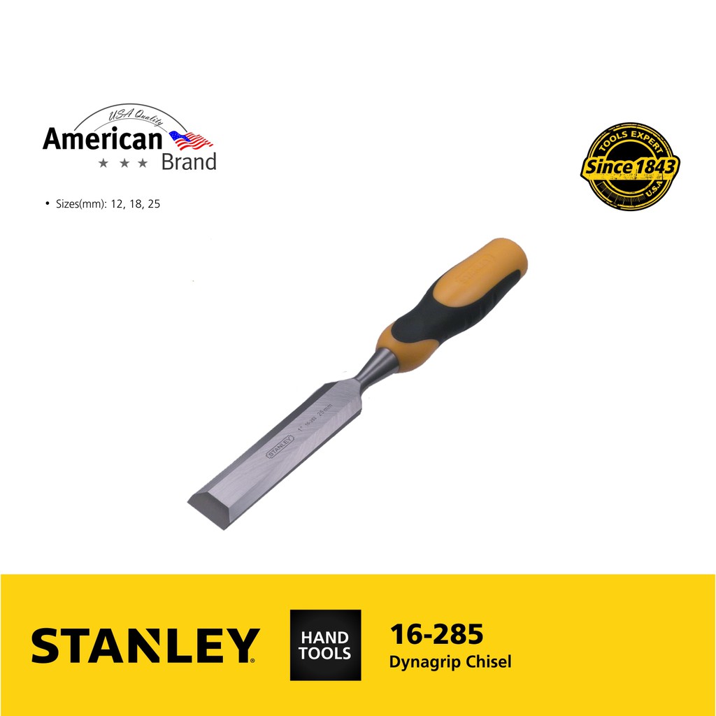 Stanley ST16285 Chisel Set Dynagrip 3-PC 6, 12 & 25MM | Shopee Philippines