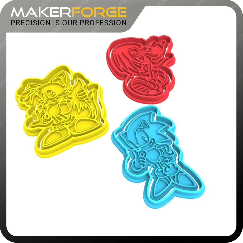 Sonic The Hedgehog Cookie Cutter Fondant Cutter Clay Cutter Collection ...
