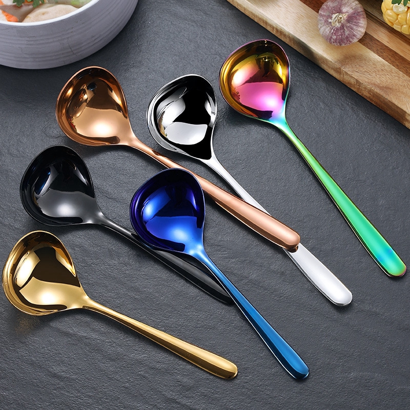 304 Stainless Steel Measuring Spoon Thick Big Head Round Food spoons ...