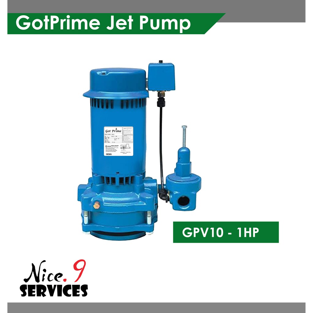 Gpv10 deep well jet pump 1hp with vertical adaptor & ejector | BeeCost