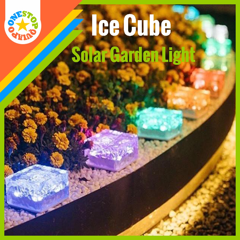 OSQ Outdoor Waterproof Solar Ice Cube Lamp Led Garden Light for Pathway ...