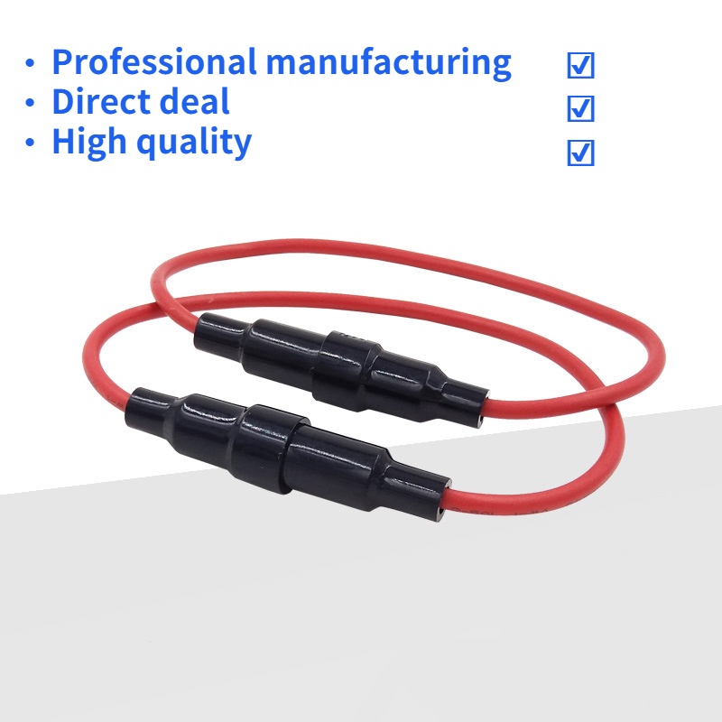 10PCS 5 * 20mm 6 * 30mm Glass fuse holder Screw Type with 22 AWG Wire ...