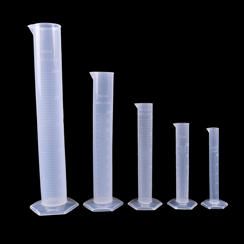 Plastic Measuring Cylinder Laboratory Test Graduated Tube | Shopee ...