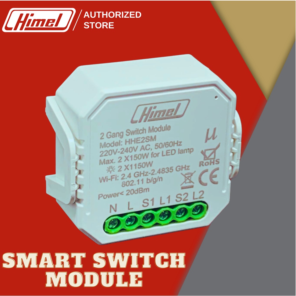 Himel 2 Gang Switch Module, Smart Series, Wifi Operated - UniTop