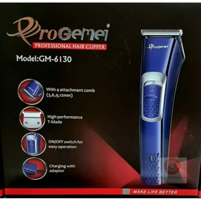 Pro Gemei Gemmy GM-6130 Professional Hair Clipper Rechargeable Hair ...