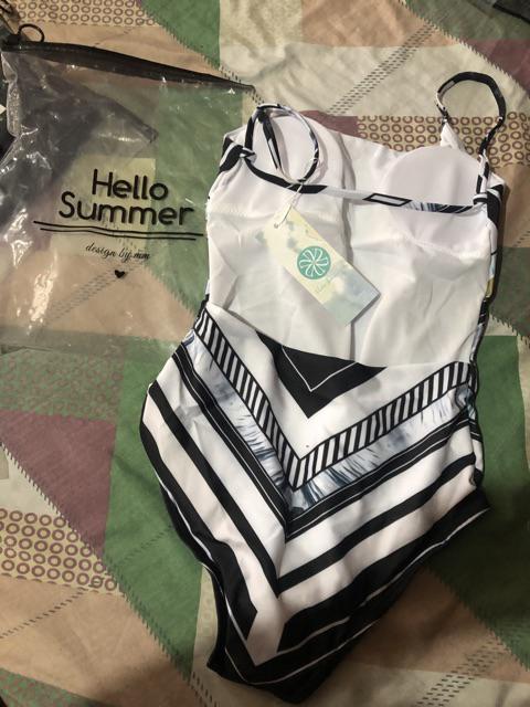 Printed One Piece Swimsuit Mesh Monokini Women Swimwear Push Up Korean ...