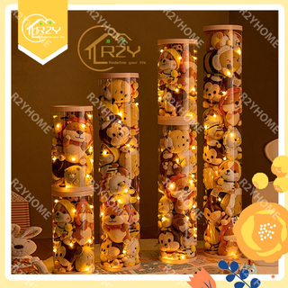 R2Y Transparent Stuff Doll Organizer Toy Storage Bucket Doll column ...