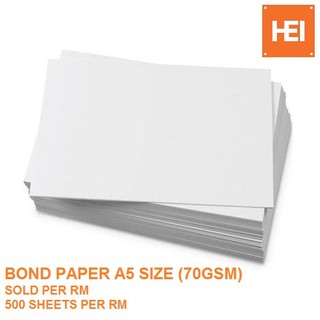 500 PCS Bond Paper Cut Size A5 / A6 (70gsm) | Shopee Philippines
