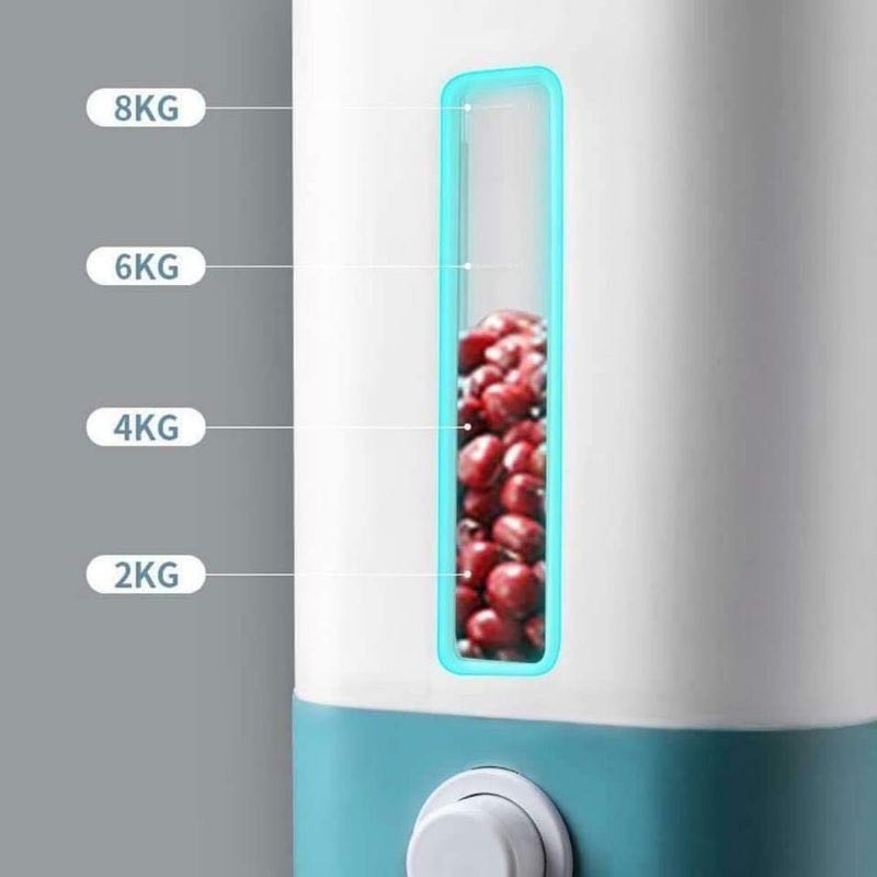 Cereal rice dispenser seal storge box automatic output rice container ...